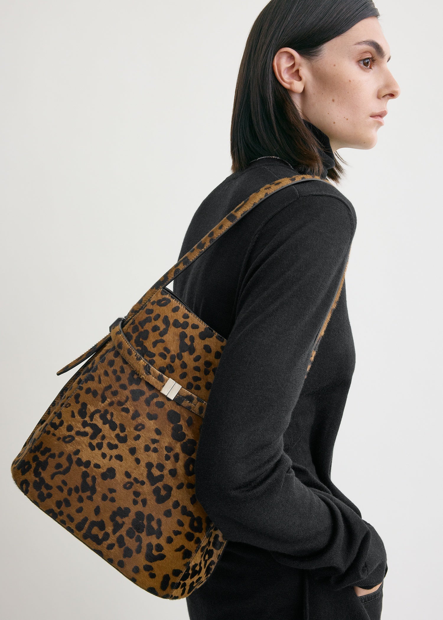 leopard print side bag